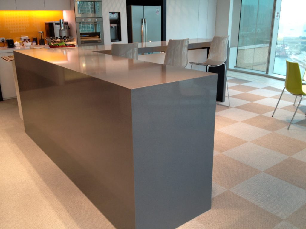 Technistone Gobi Grey Quartz Worktops - Bluestone
