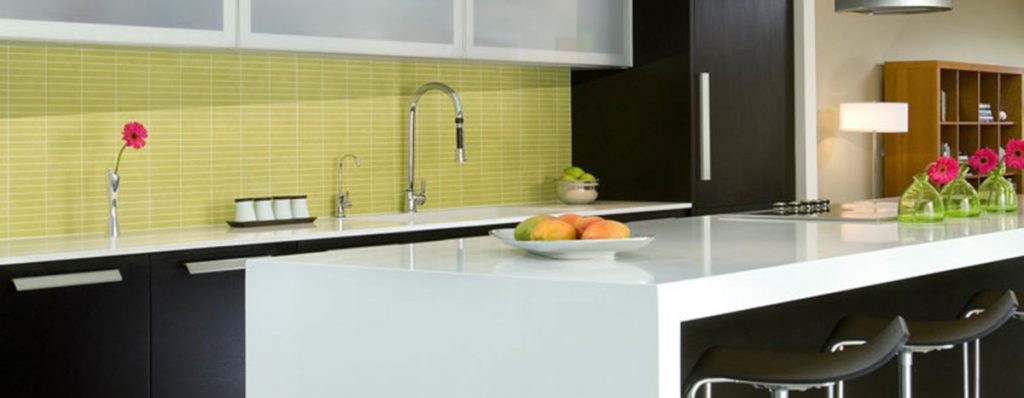 Caesarstone Snow Quartz Kitchen Surfaces - Bluestone