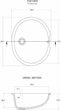 Corian Calm 810 Basin - Bluestone