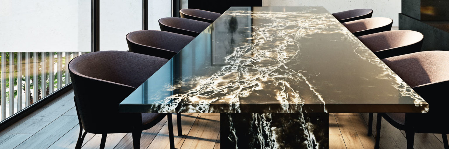 Compac Ice Max Black Quartz Worktops - Bluestone