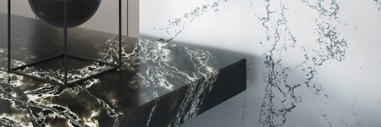 Compac Ice Max Pure Quartz Worktops - Bluestone