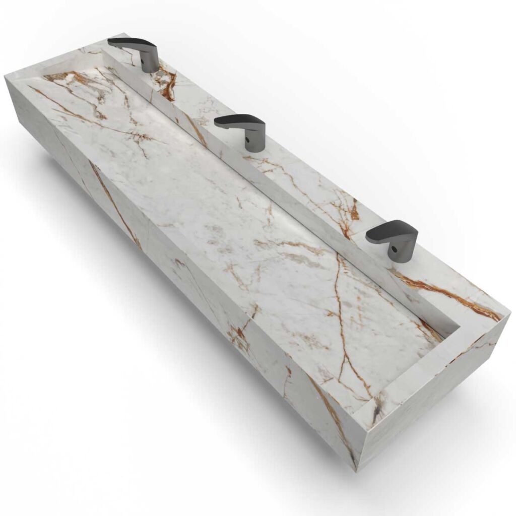 Cavern Wash Trough Porcelain - Bluestone