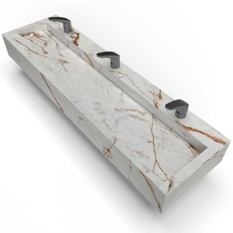Cavern Wash Trough Porcelain - Bluestone