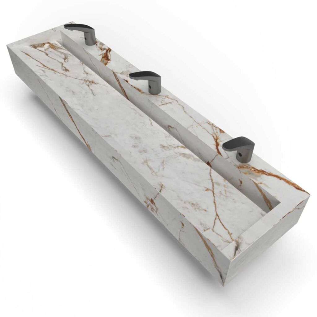 Delta Wash Trough Porcelain - Bluestone