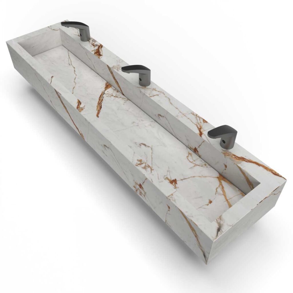 Fontaine Wash Trough Porcelain - Bluestone