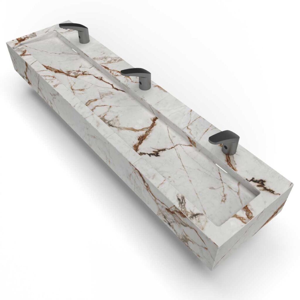 Petra Wash Trough Porcelain - Bluestone