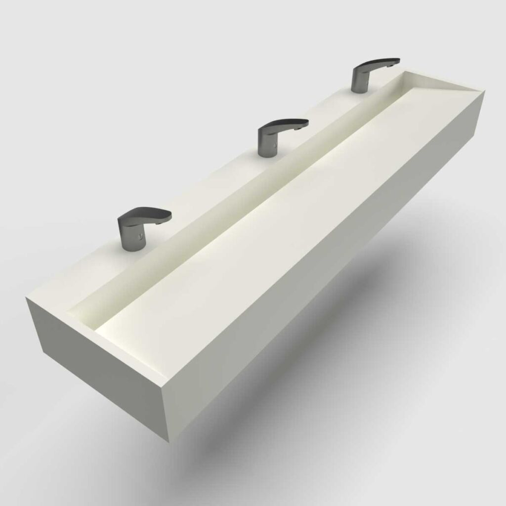 Ladore Wash Trough Solid Surface - Bluestone